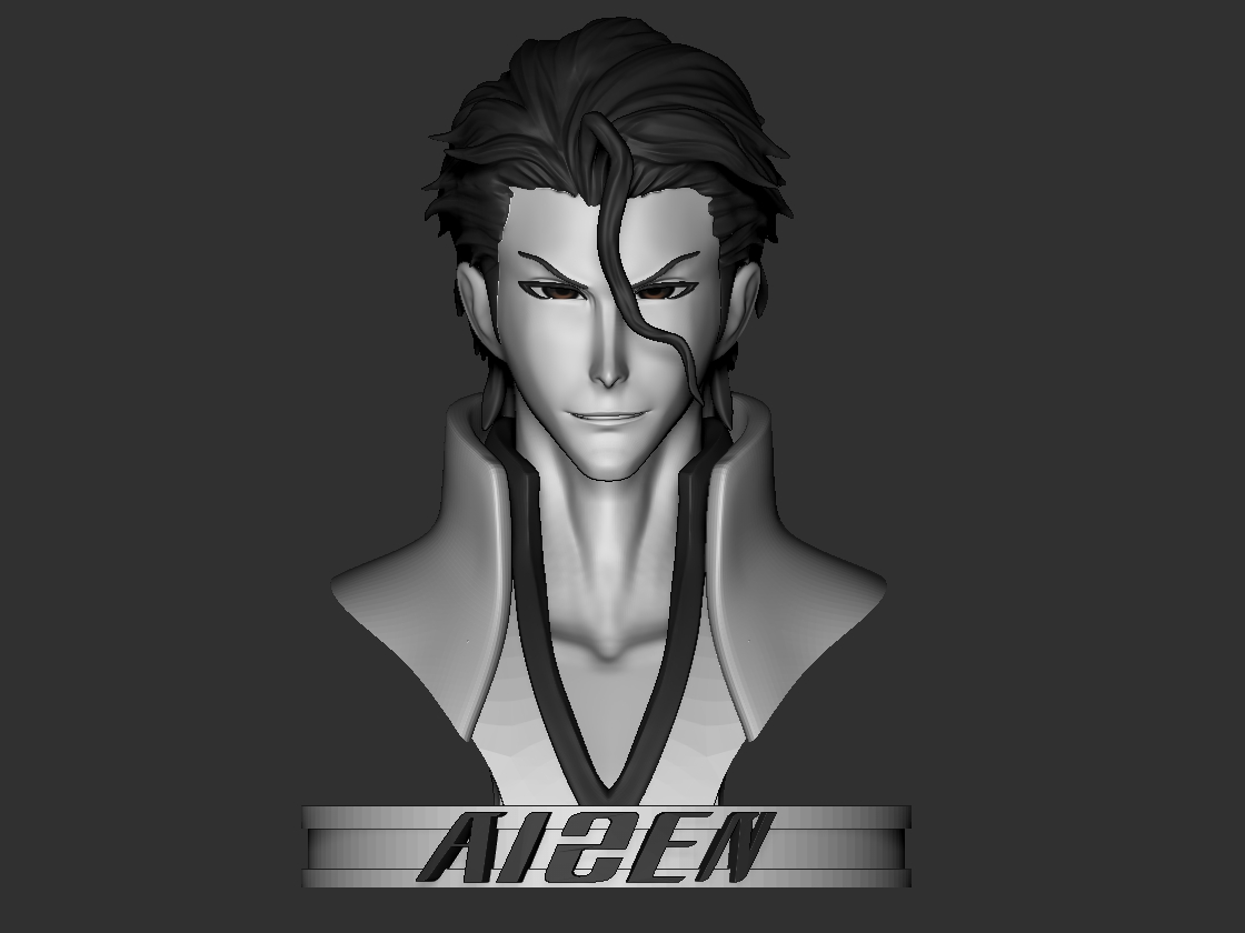 👤 Aizen bust・ OBJ File for ・Cults
