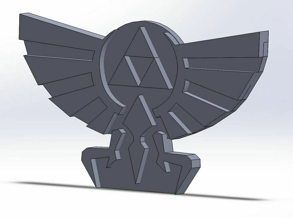 🎨 Legend of Zelda Hyrule Royal Crest・Free STL File for ・Cults