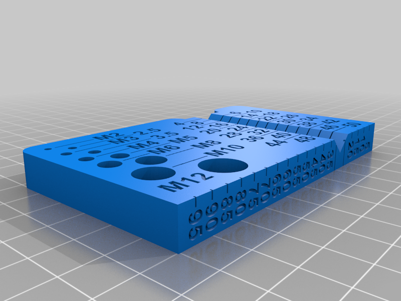 🔩 Metric bolt gauge with 2mm and 5mm increments・Free 3D File for ・Cults