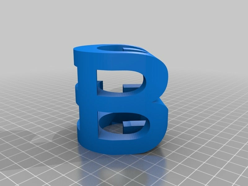 Free STL file Customizable Triple Letter Blocks Illusion 🎨 (SCAD)・Model ...