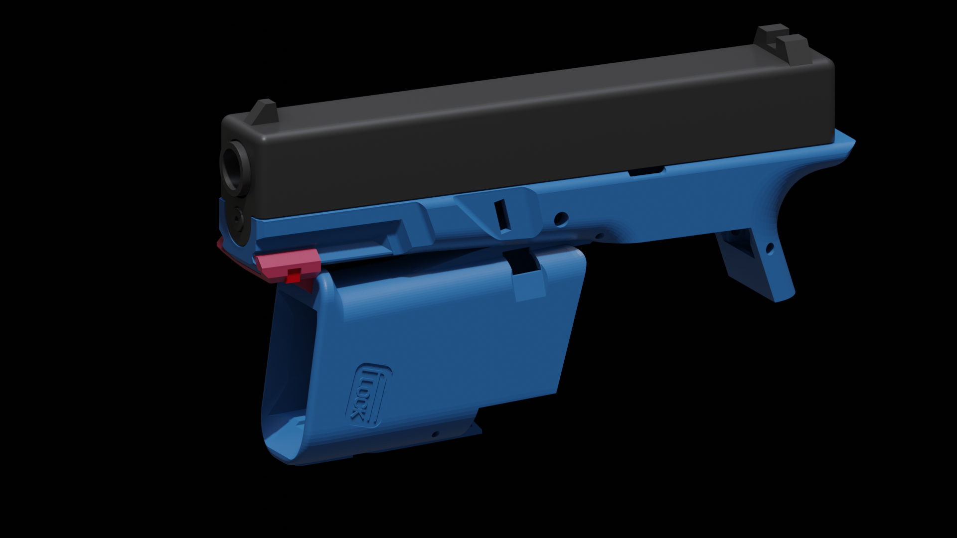 🔫 FLOCK Airsoft Folding Glock 19 Frame (WE g19 gen3)・ STL File for ・Cults