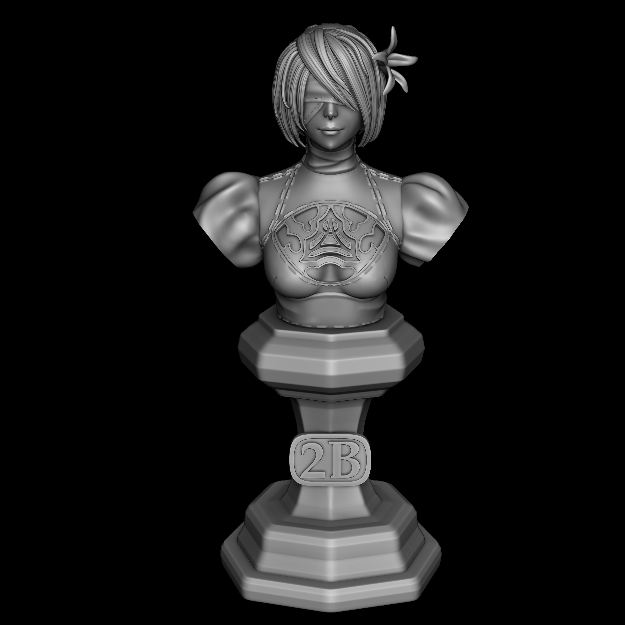 3D file 2B bust - Nier Automata 👤 ・Design to download and 3D print・Cults