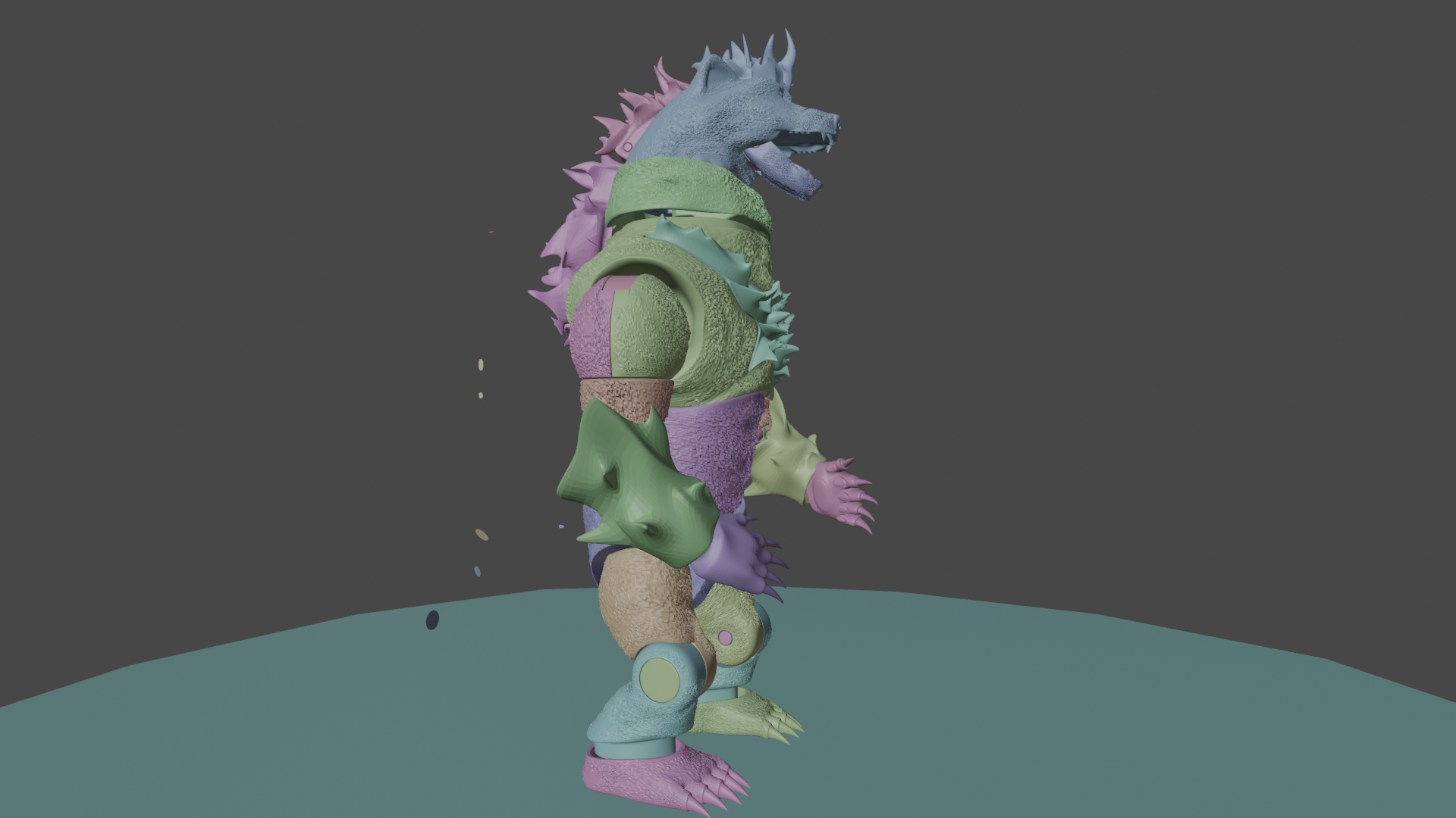 🐻 Concept Action Figure Solo Leveling-Tank Bear Shadow・ STL File for ・Cults