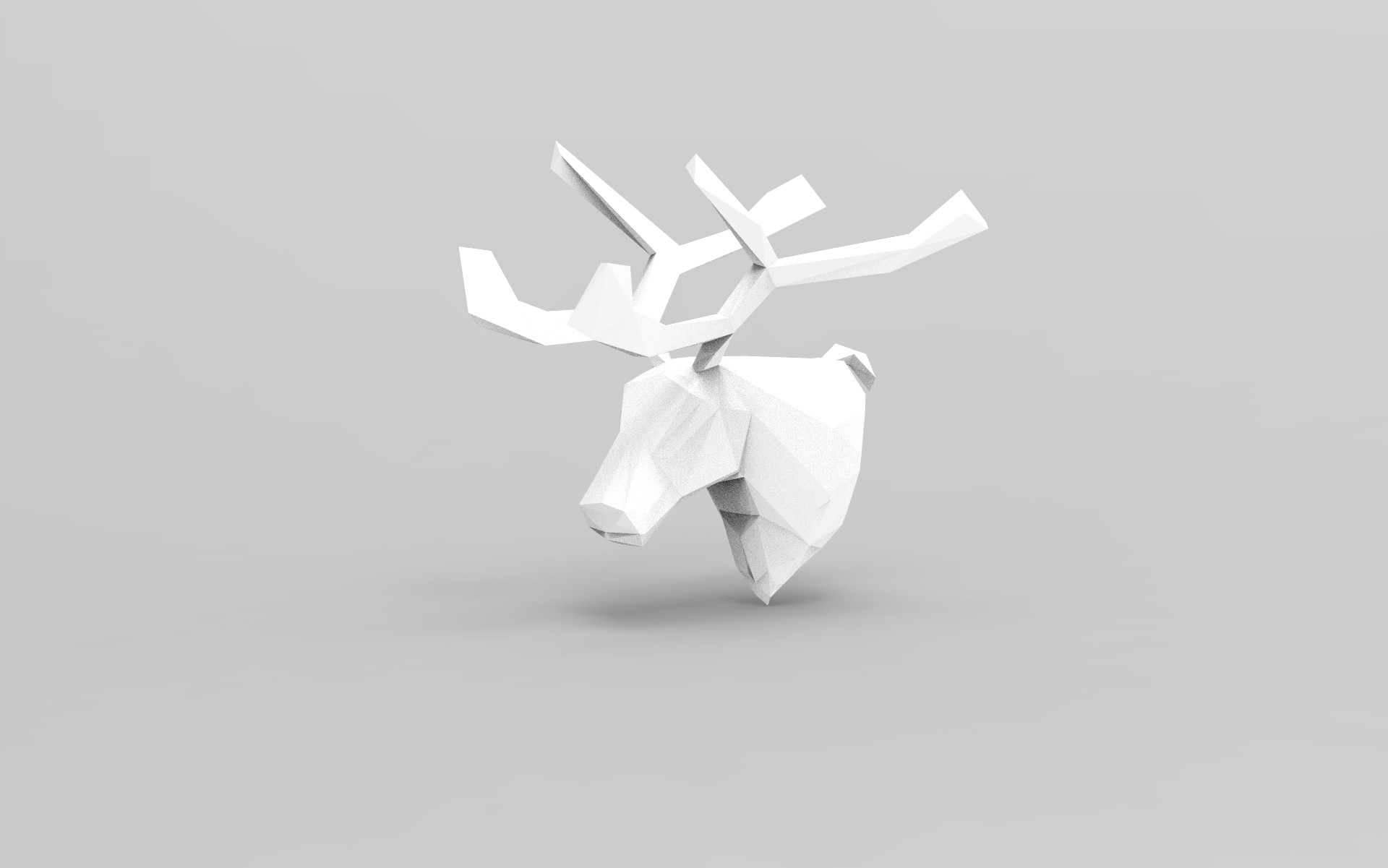 STL file Low Poly Reindeer and Reindeer Head Ready STL - METELER 3D 🦌 ...