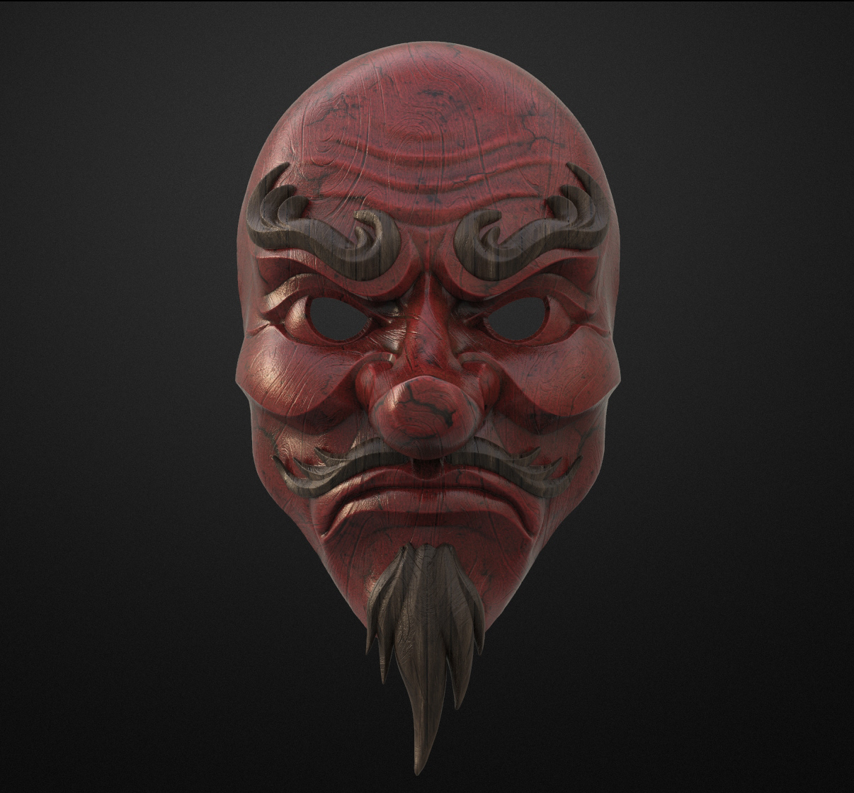 🗡️ Japanese Tengu Mask Oni Demon Mask Samurai Mask 3D print model・ OBJ ...