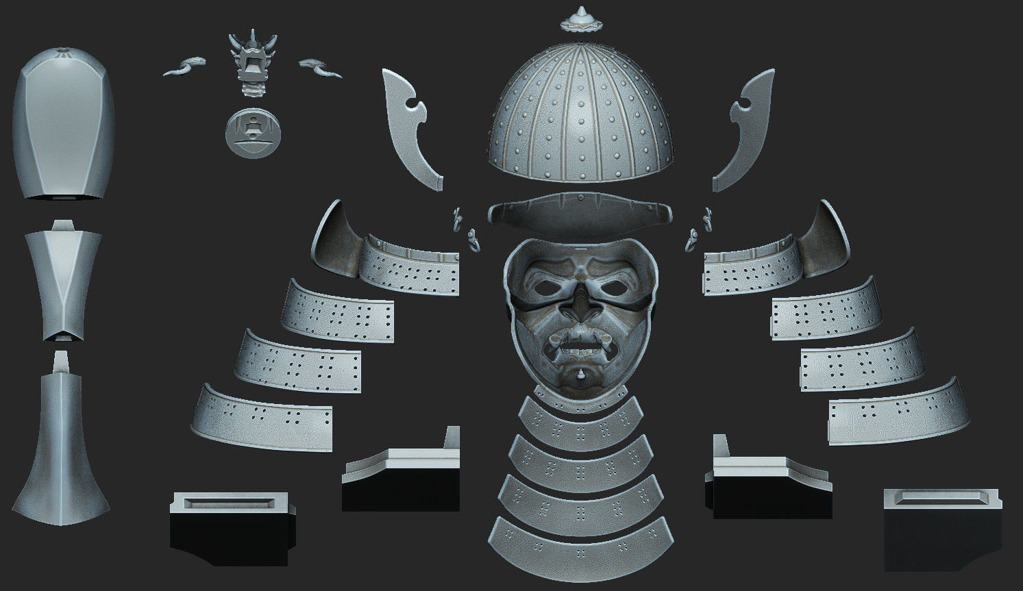 🗡️ Samurai Kabuto Helmet Japanese Warior 3D print model・ STL File for ...