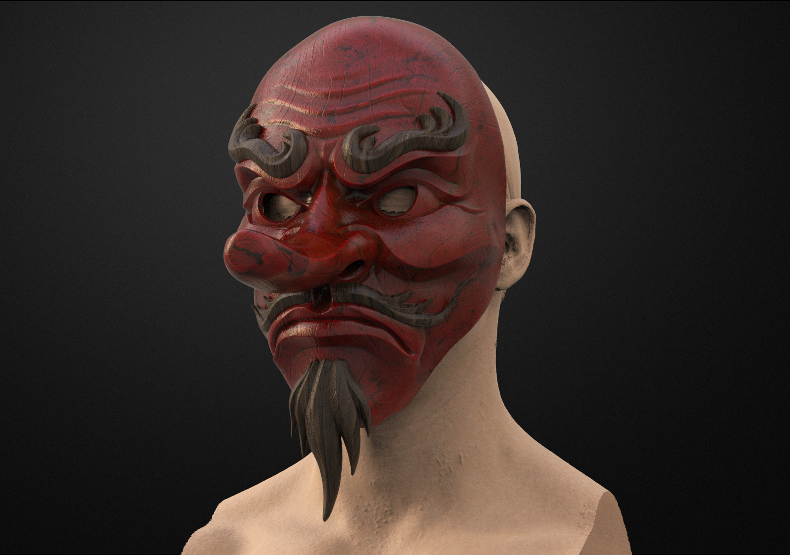 🗡️ Japanese Tengu Mask Oni Demon Mask Samurai Mask 3D print model・ OBJ ...