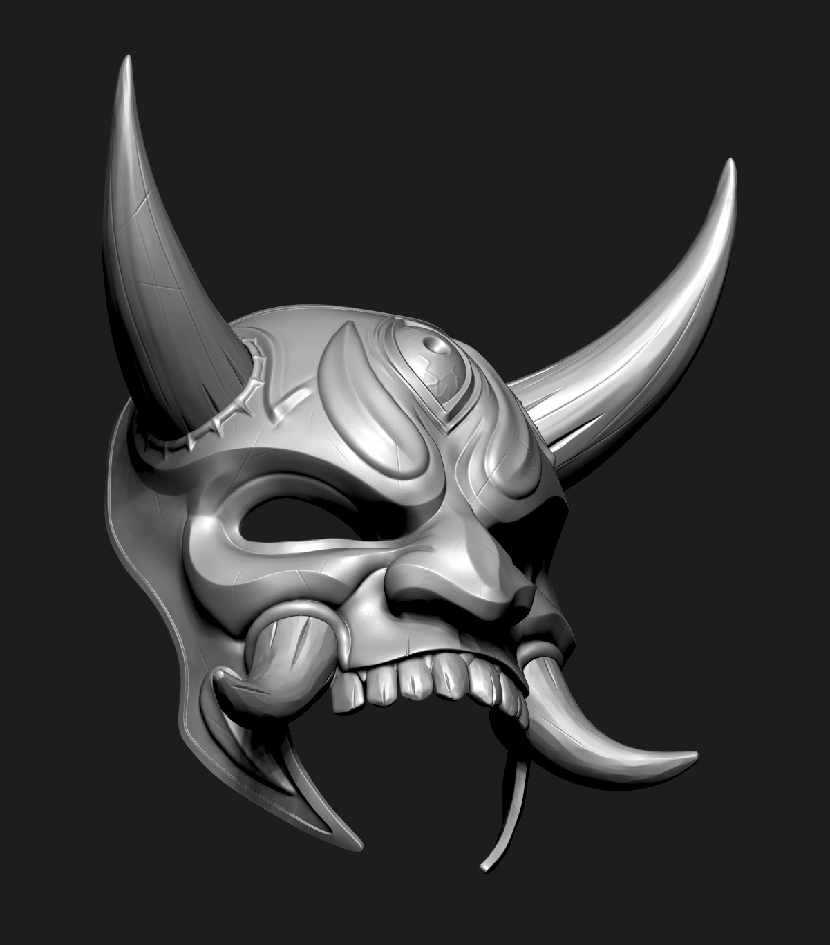 🗡️ Japanese Hannya Oni Mask Samurai Mask Demon Onimusha Mask 3D print ...
