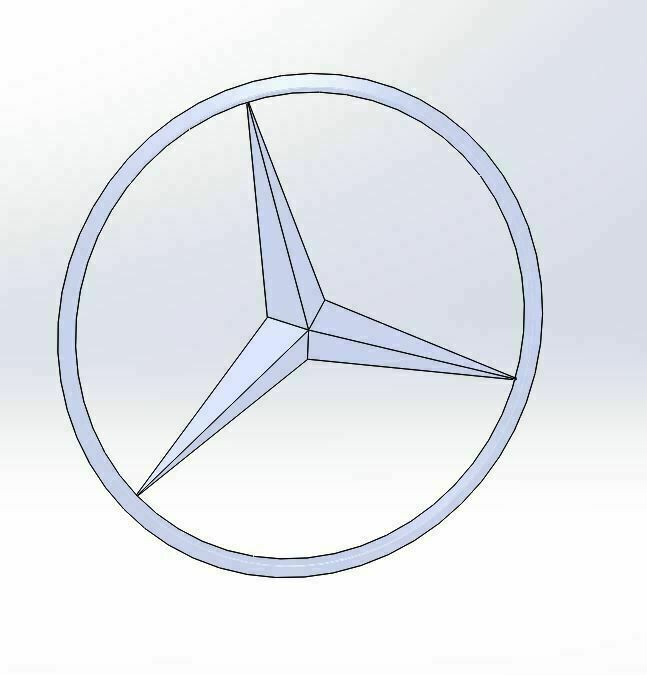 Archivo STL Logotipo de Mercedes 🚗 (DXF)・Diseño para descargar y ...