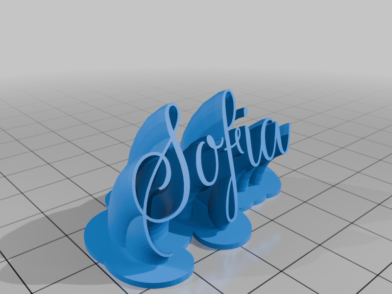 🏢 Sofia Sweeping name plate・ STL File for 3D printing・Cults
