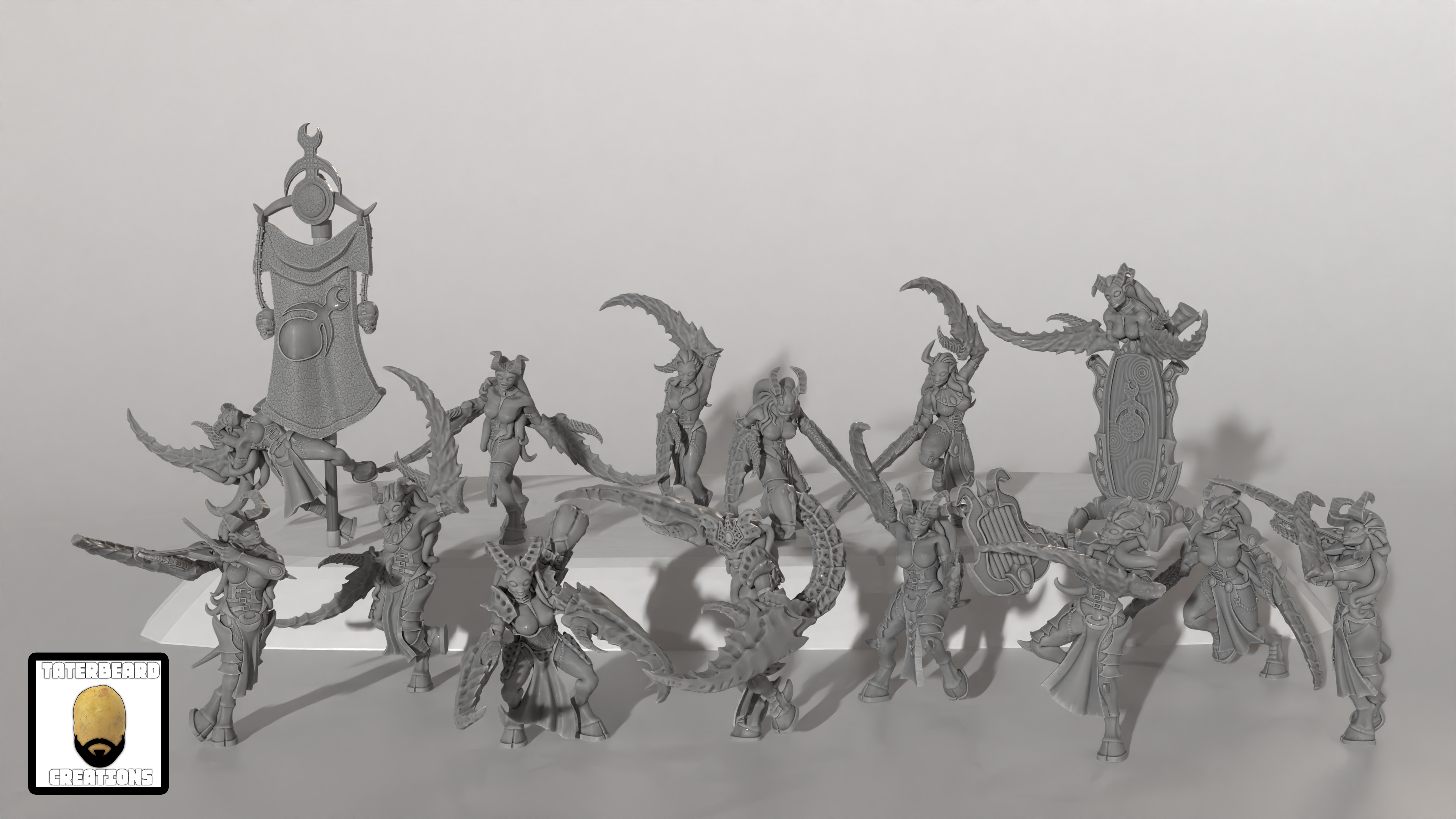 🎲 Super-Sexy Demon Squad- FULL!・ STL File for 3D printing・Cults