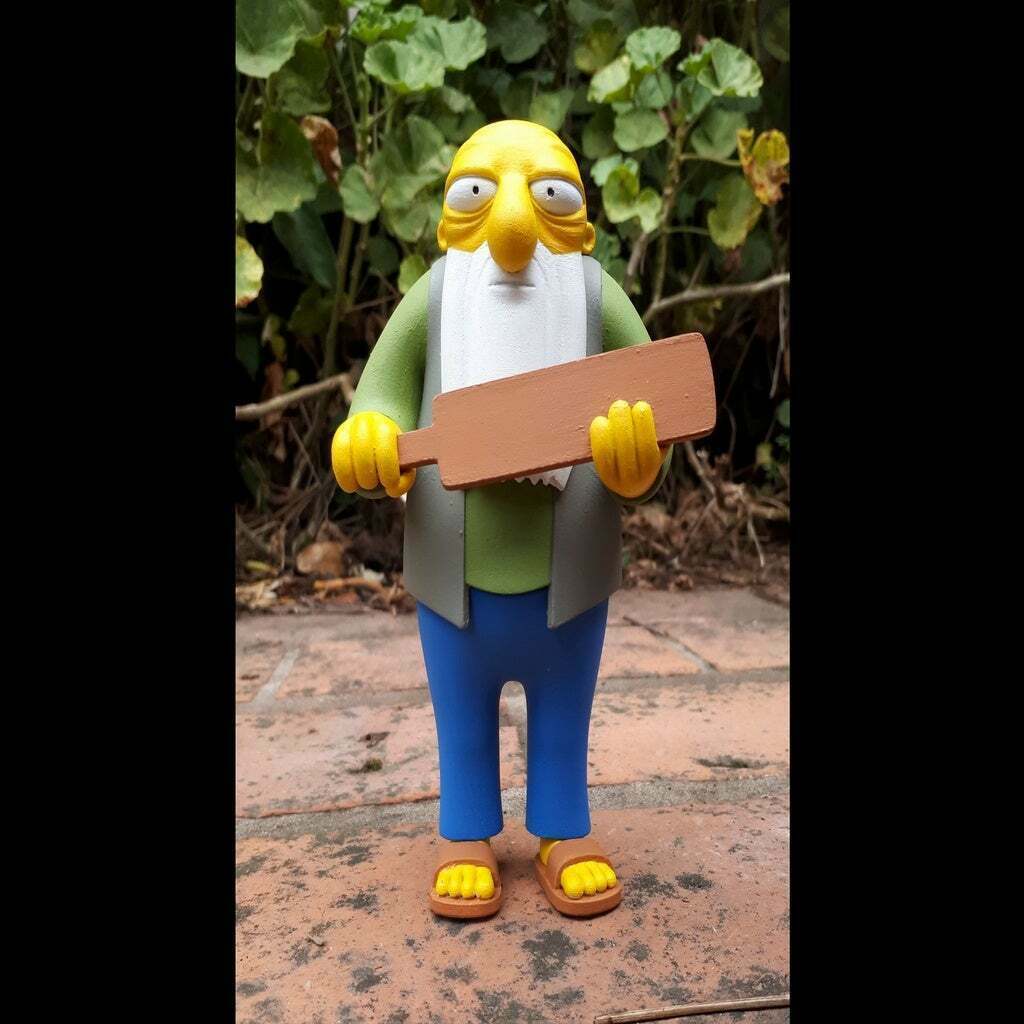 🧑‍🏫 Jasper Beardley (the simpsons) "that's a paddlin"・Free OBJ File for ...