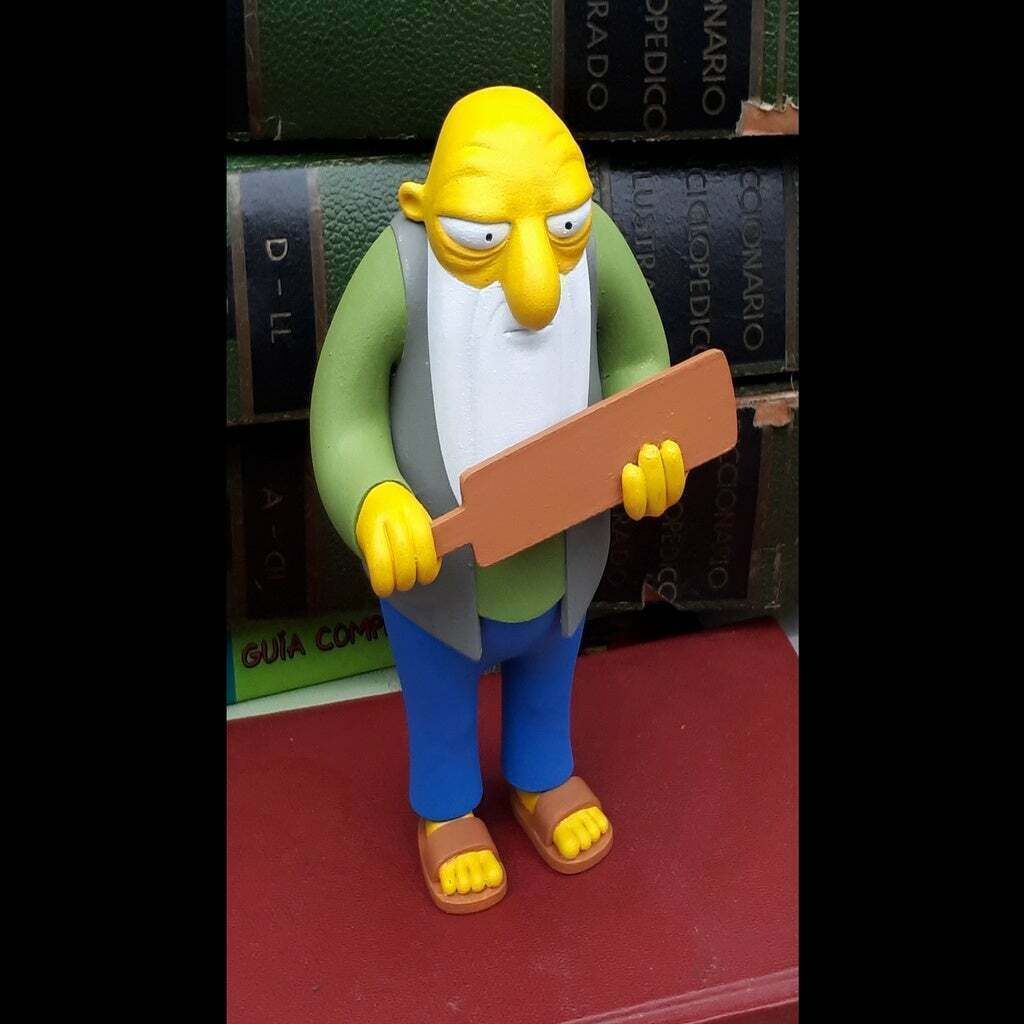 🧑‍🏫 Jasper Beardley (the simpsons) "that's a paddlin"・Free OBJ File for ...