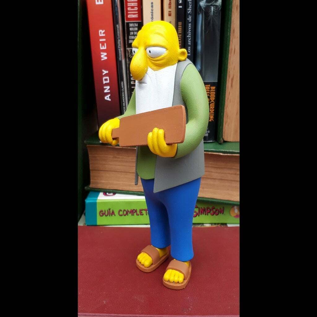 🧑‍🏫 Jasper Beardley (the simpsons) "that's a paddlin"・Free OBJ File for ...