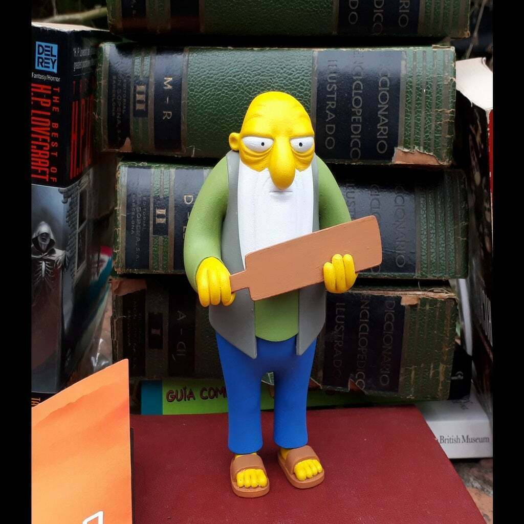 🧑‍🏫 Jasper Beardley (the simpsons) "that's a paddlin"・Free OBJ File for ...
