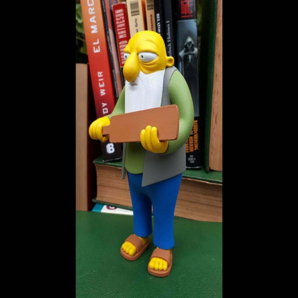 🧑‍🏫 Jasper Beardley (the simpsons) "that's a paddlin"・Free OBJ File for ...