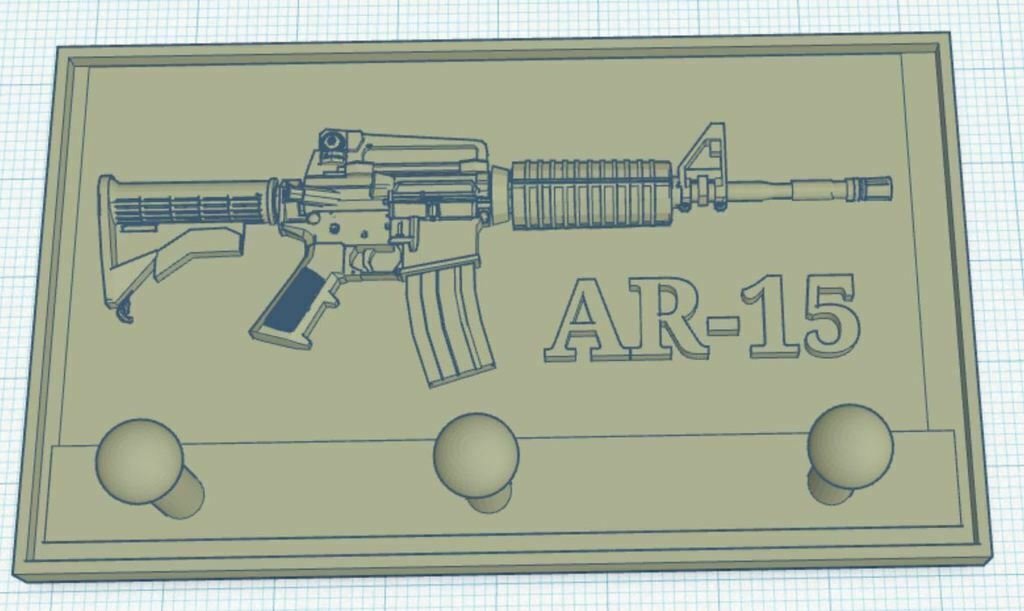 Free STL file AR 15 Key Holder - w/ Fully embossed rifle sign 🔑 ・3D ...
