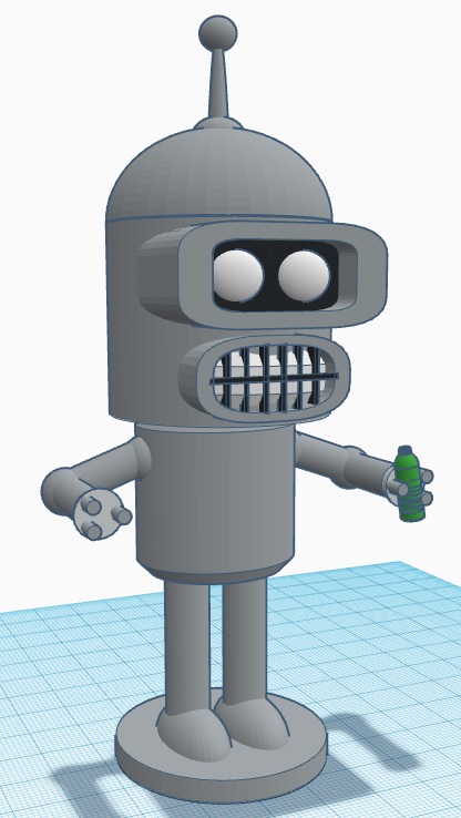 Бесплатный STL файл Statuette of Bender 🤖 ・Объект для скачивания и 3D ...