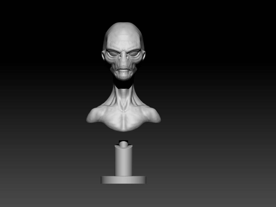 👽 alien bust・ STL File for ・Cults