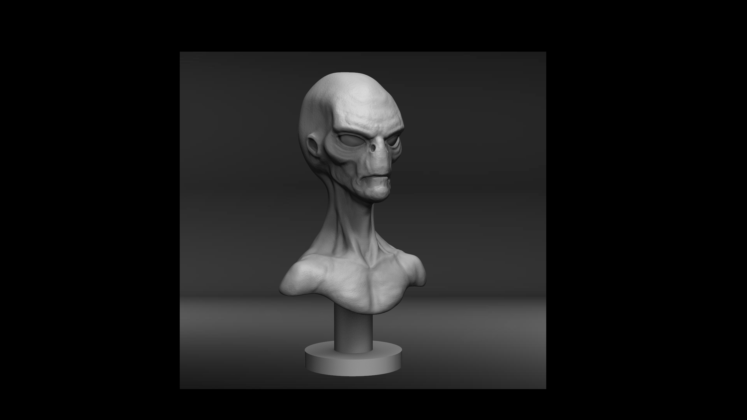 👽 alien bust・ STL File for ・Cults