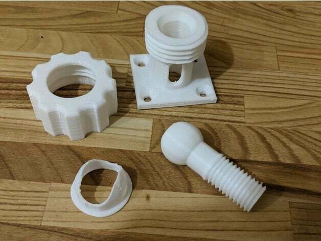 🌳 Adjustable Ball Mount for Wall・Free STL File for ・Cults