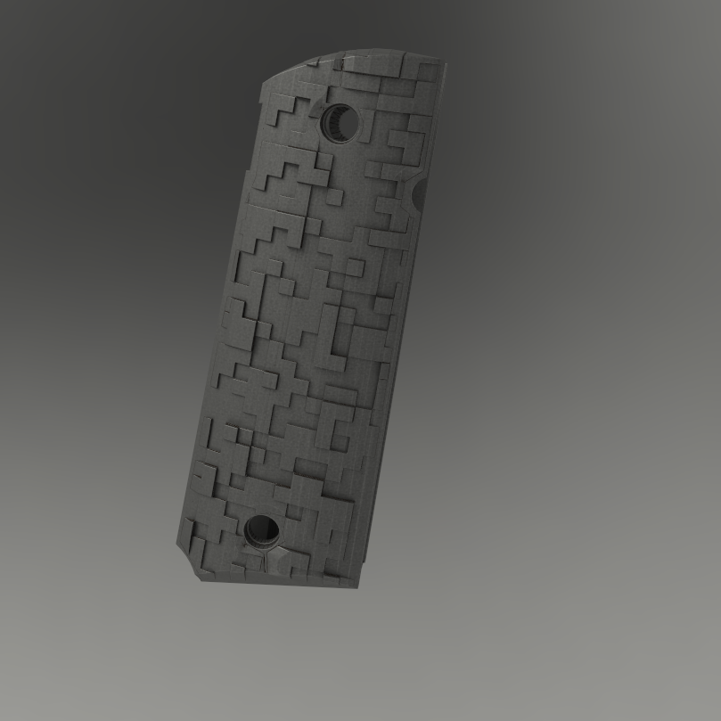 🔫 COLT 1911 CLASSIC SHAPE GRIP PIXELS・ 3D File for ・Cults