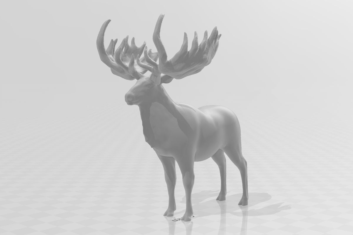 🦌 Giant Elk / Irish Elk Miniature (with and without base)・ STL File for ...