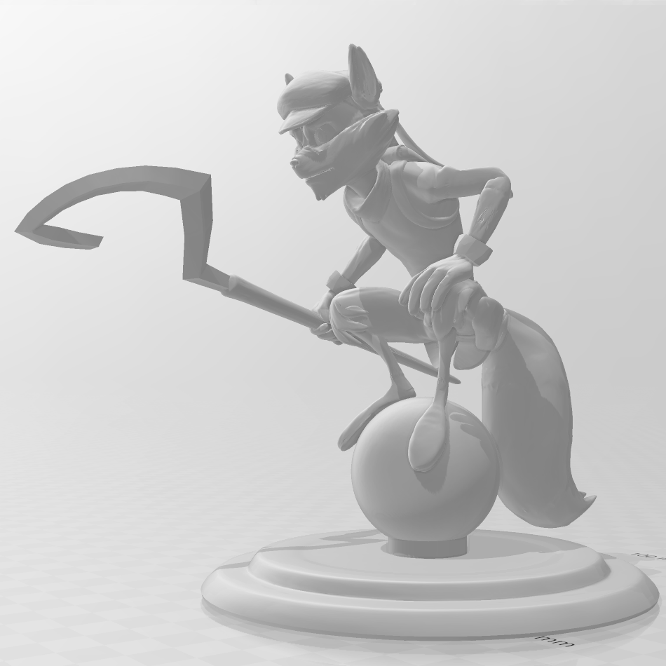 👫 Sly Cooper Statue・Free 3D File for ・Cults