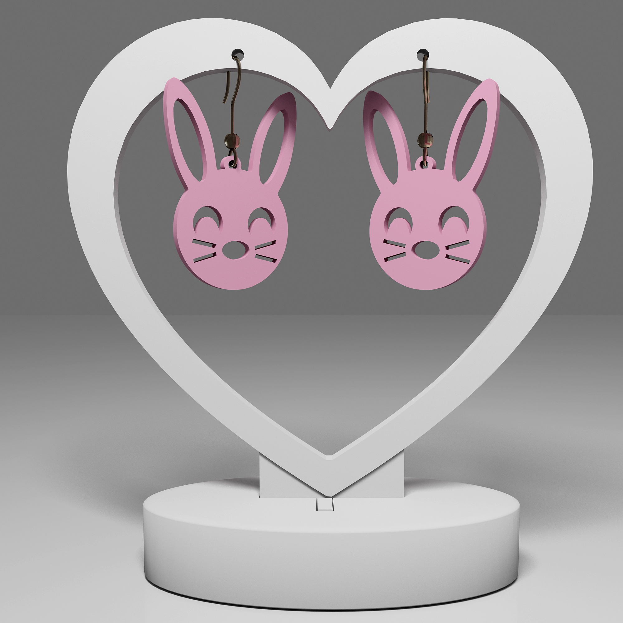STL file Bunny earrings 💍・Model to download and 3D print・Cults
