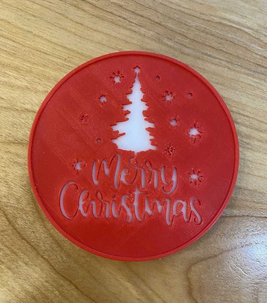 Free 3D file Christmas Coaster 🎄 ・Model to download and 3D print・Cults