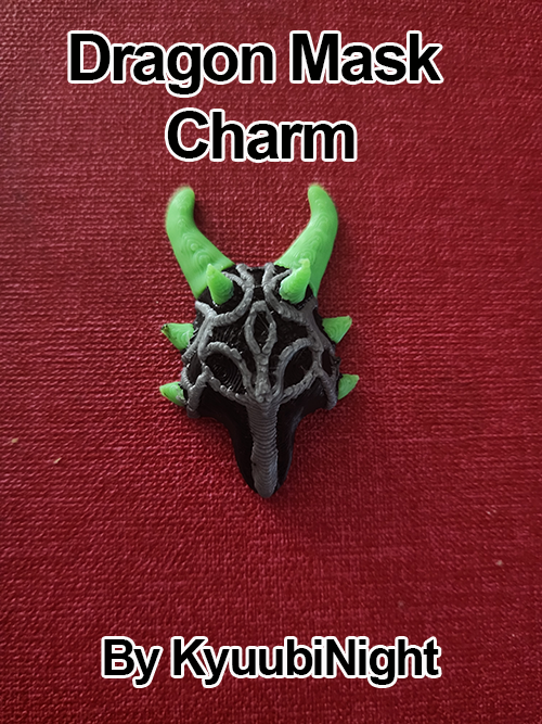🐉 Dragon Mask Charm・Free STL File for ・Cults