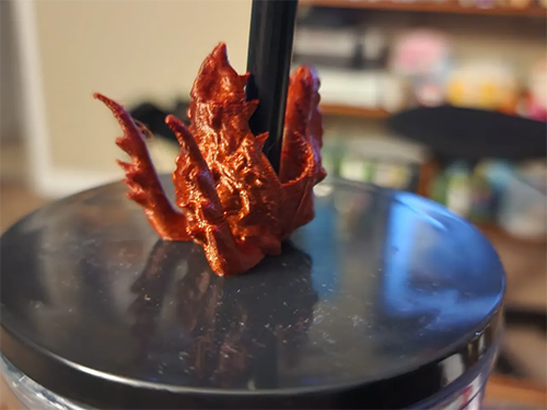 🐉 Dragon Head Straw Topper・Free STL File for ・Cults