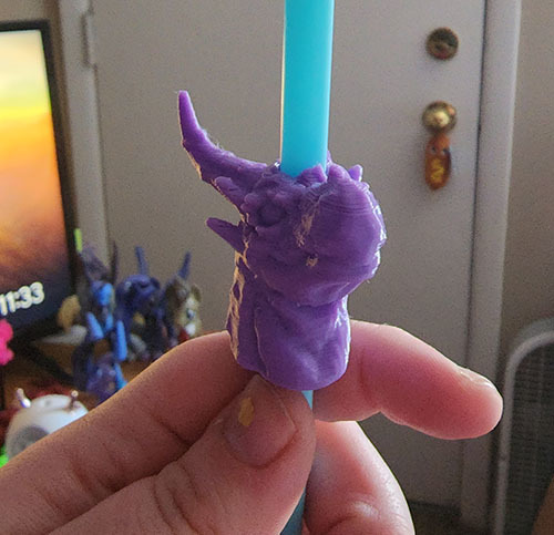 🐉 Proud Dragon Straw Topper・Free STL File for ・Cults