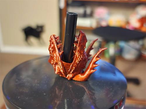 🐉 Dragon Head Straw Topper・Free STL File for ・Cults