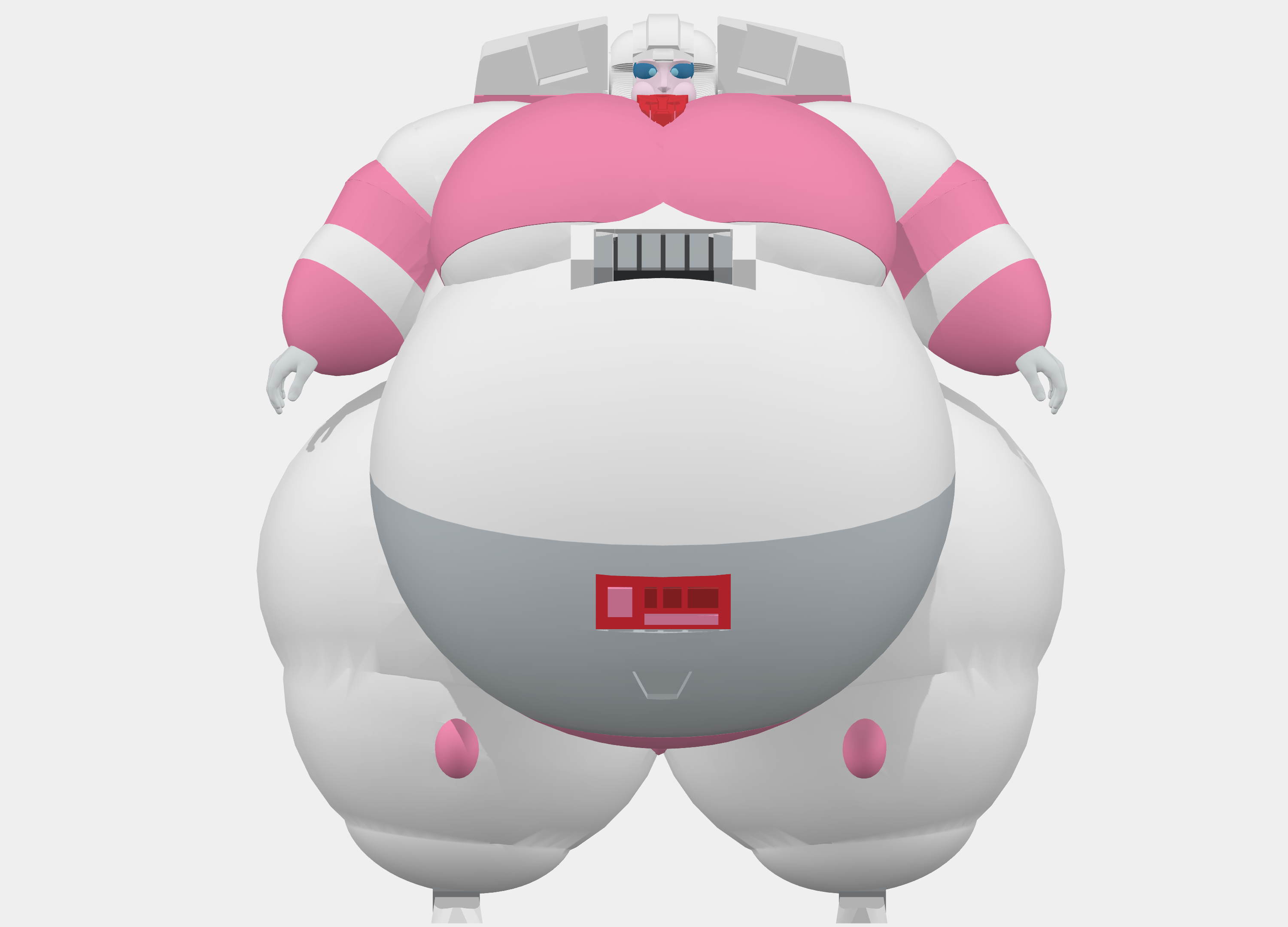🤖 Fat G1 Arcee (Neutral)・Free OBJ File for ・Cults