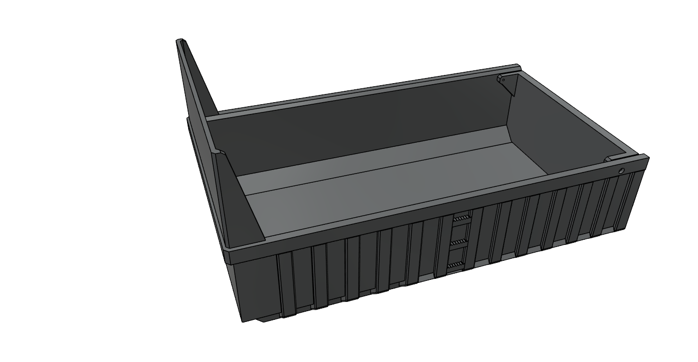 STL file 1/14 OLD Dumpcase/Tipperbox 👴 ・Template to download and 3D ...