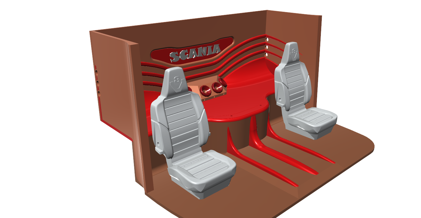 👽 1/14 tamiya scania interior・ STL File for ・Cults