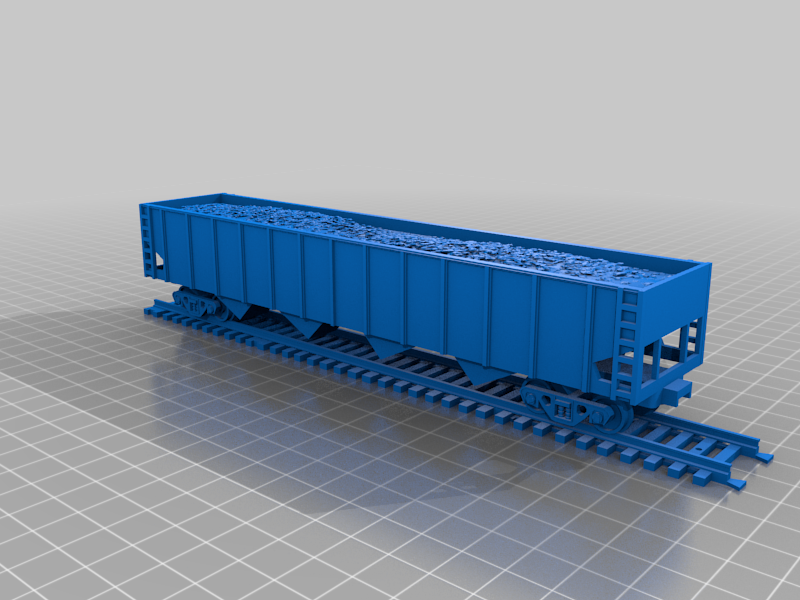 💯 Ho 100 ton hooper with removable coal load train car・Free STL File ...