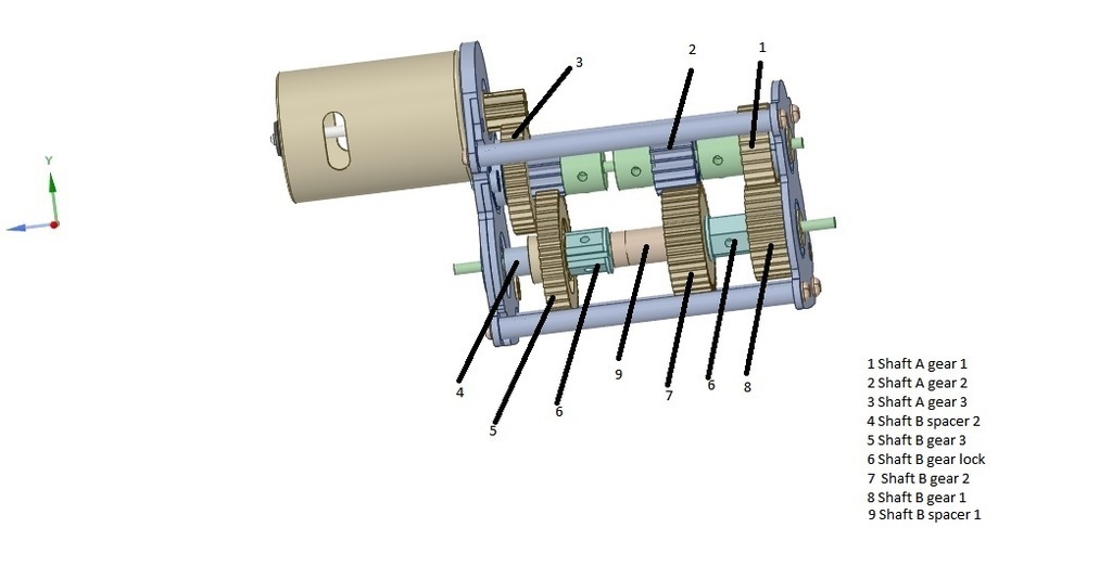🤴 tamiya king hauler 3 speed gearbox v3・Free STL File for ・Cults