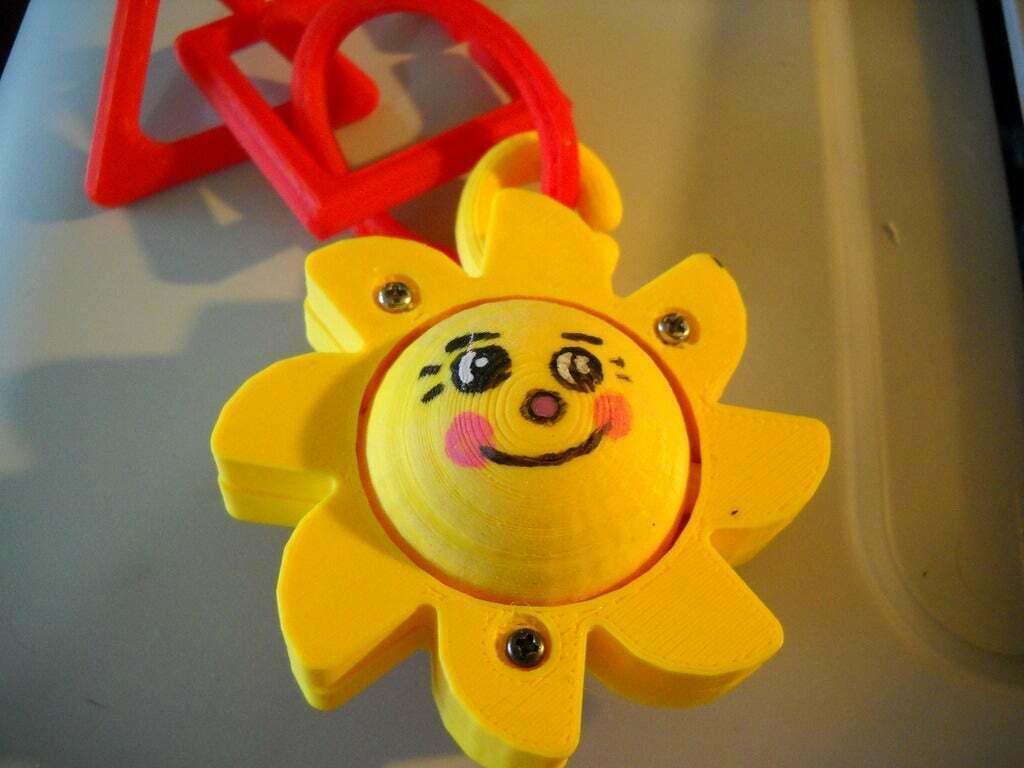 Free STL file baby toy happy sun spinner 👶 ・3D printable model to ...