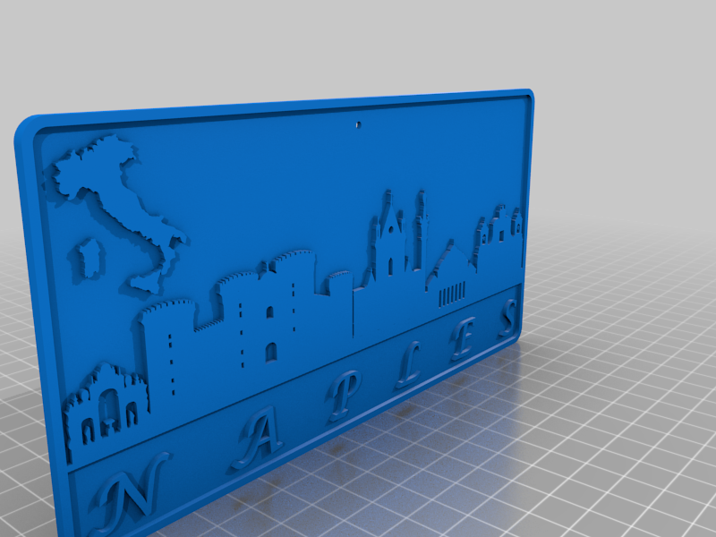 Free 3D file Wall Plate Skyline - Naples 🎨・Design to download and 3D ...