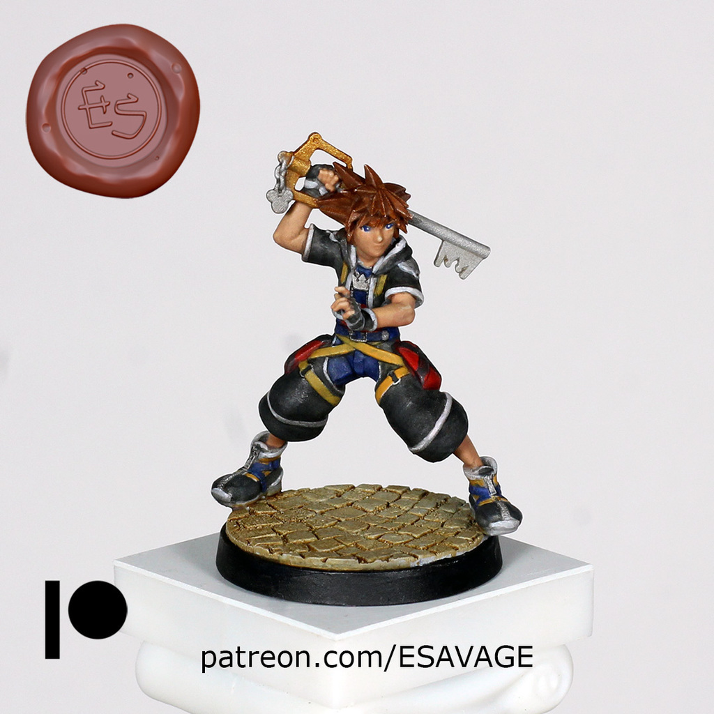 🥰 Sora Kingdom Hearts 32mm・Free 3D File for ・Cults