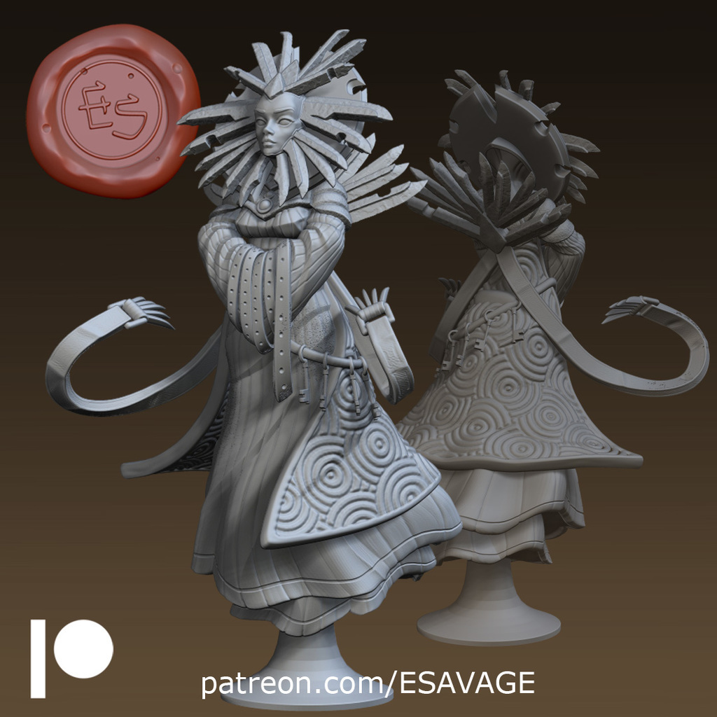 🎨 Lady of Pain - Planescape - 32mm Miniature・Free 3D File for ・Cults