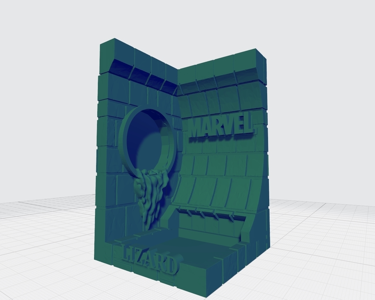 📦 BOX DIORAMA MARVEL LIZAR・Free STL File for ・Cults