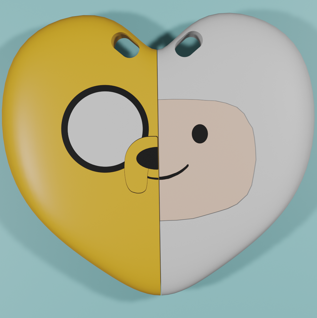 Archivo STL Finn and Jake Keychain 🗝️ ・Idea de impresión 3D para ...