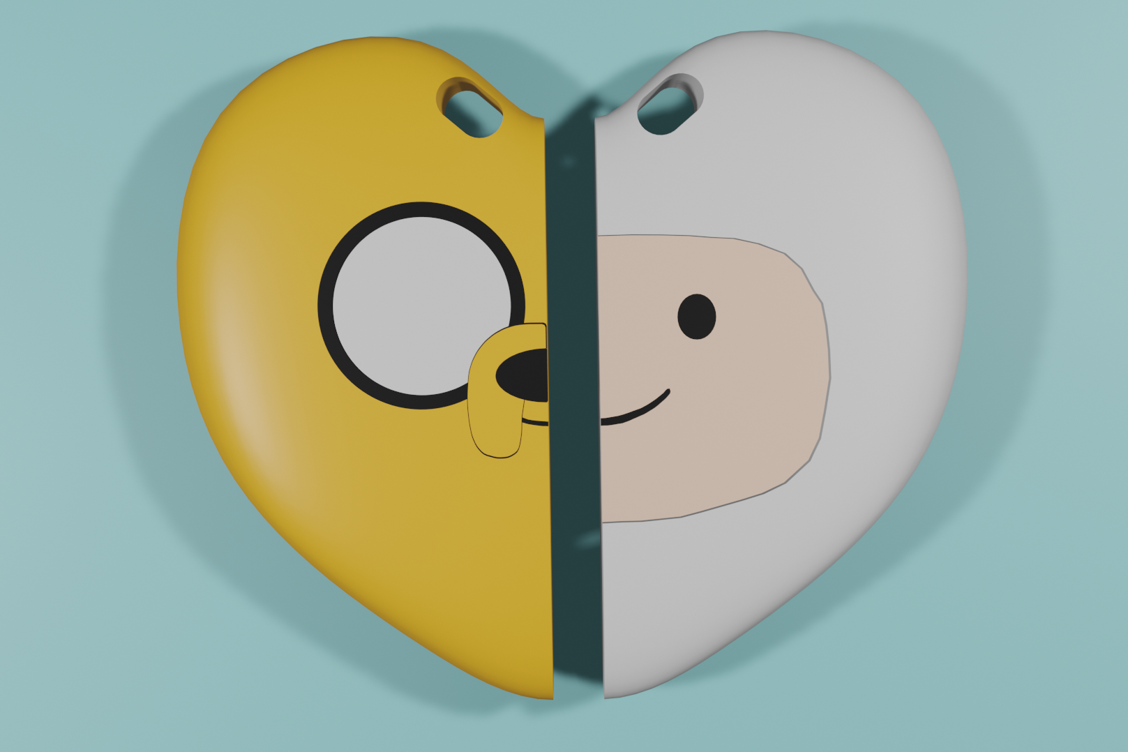 Archivo STL Finn and Jake Keychain 🗝️ ・Idea de impresión 3D para ...