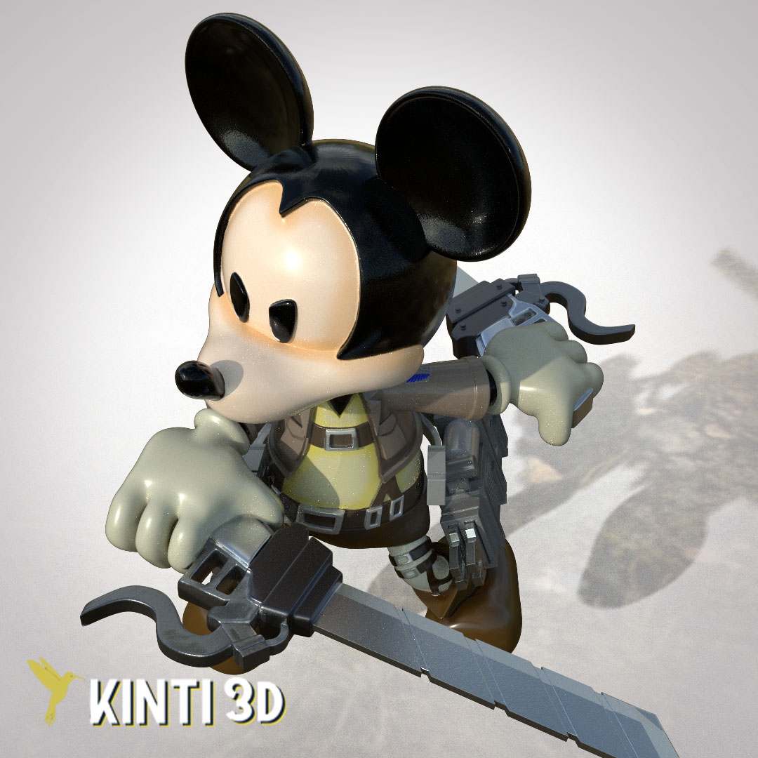 Archivo STL AOT Mickey 💭 ・Objeto imprimible en 3D para descargar・Cults