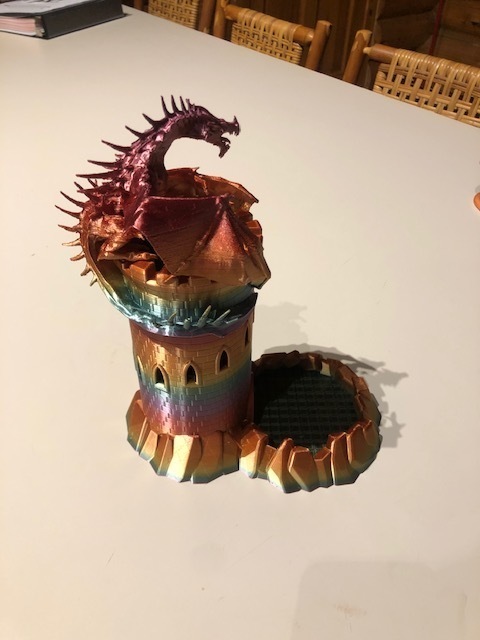 🐉 Dragon Dice Tower・Free 3D File for ・Cults