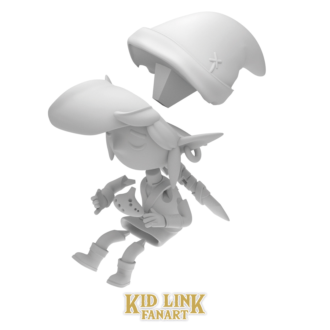 🔗 KID LINK - SITDOWN POSE - FANART - ZELDA・Free STL File for ・Cults