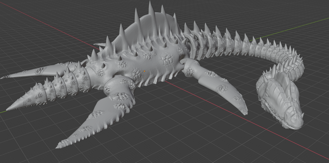 🦖 Articulating Plesiosaur・ 3D File for ・Cults